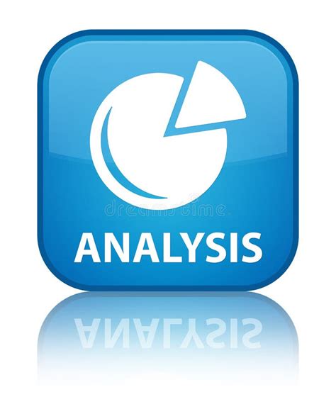 Analysis Graph Icon Special Cyan Blue Square Button Stock