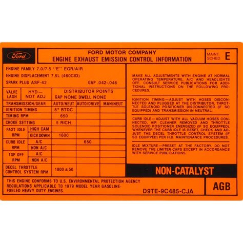 Decal Emission 460 At 1979 Ford Trucks Dennis Carpenter