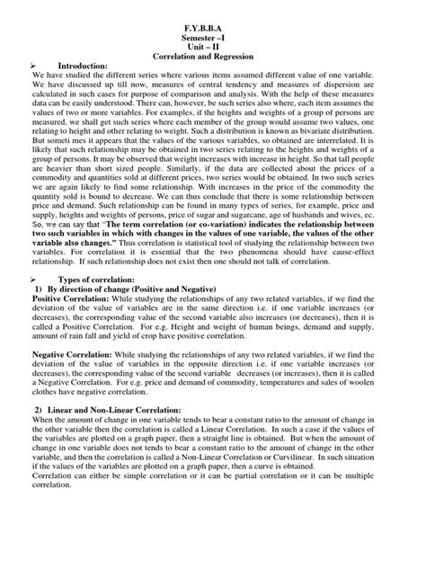 Unit 2 A Correlation And Regression Pdf Cost Of Living Linear