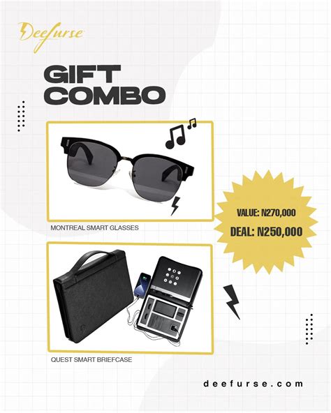 Combo Deal Smart Briefcase Montreal Smart Glasses Deefurse