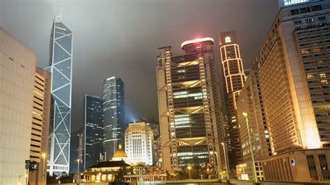 夜景 汇丰银行 香港风景壁纸预览