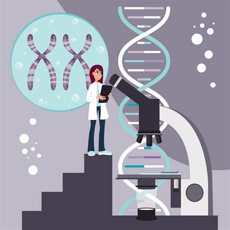 Genetics Research Scientist Vector Illustration Graphic 22432365 Vector