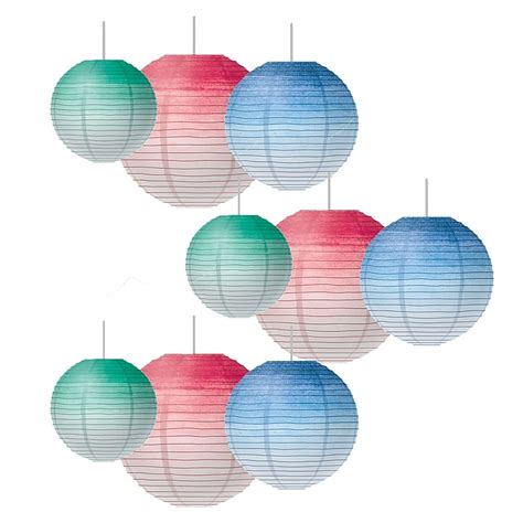 Teacher Created Resources Watercolor Hanging Paper Lanterns Assorted