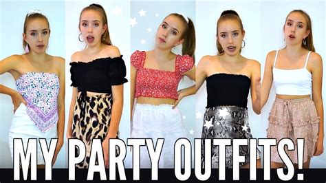 What I Wear To Parties Teen Fashion Try On Haul Youtube