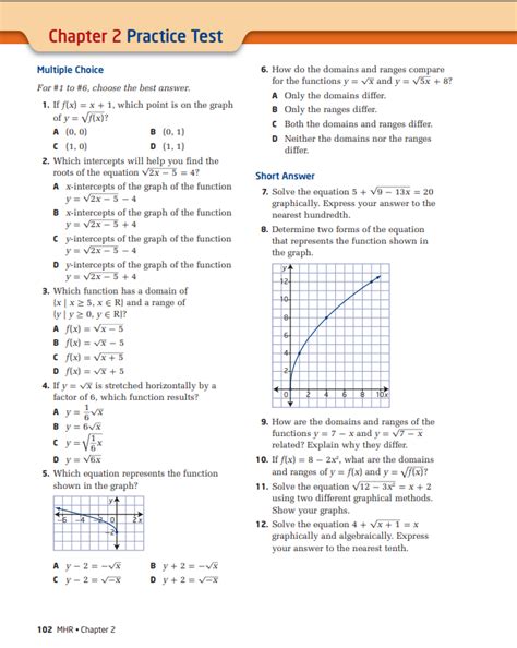 Pre Cal 12chapter 2 Practice Test Ismart Tutoring