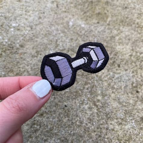 Barbell Iron On Patch Crossfit Patch Gym Patch Etsy
