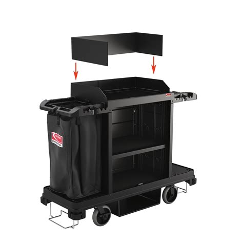 Suncast Commercial Housekeeping Cart Backboard Accessory Black