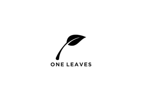 Premium Vector One Leaves Logo Design Vector Illustration