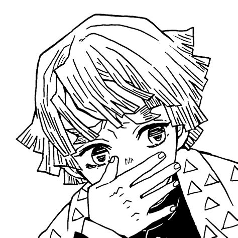 Demon Slayer Zenitsu Coloring Pages