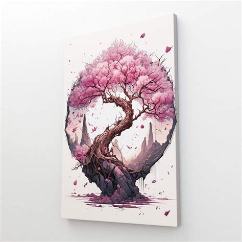 Tableau Cerisier Japonais Rose Tableaudecomoderne®
