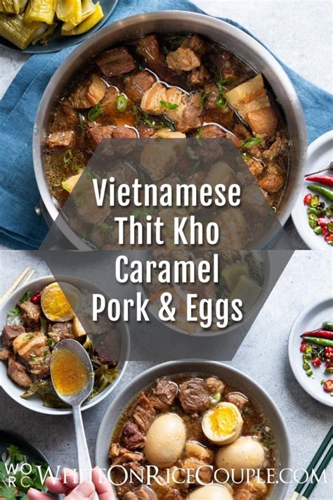 Vietnamese Caramel Pork Eggs Recipe Thit Kho White On Rice