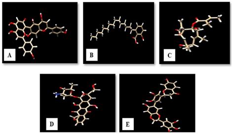 3d Structure Of A Agasthisflavone B Anacardic Acid C Zoapatanolide