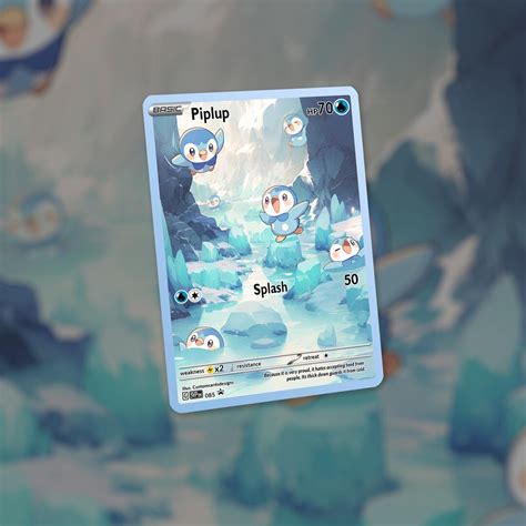 Piplup Card Custom Made Etsy
