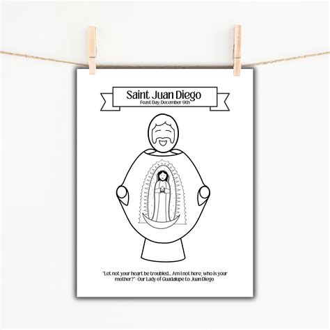 St Juan Diego Coloring Pages Saint Juan Diego Feast Day Craft Our Lady