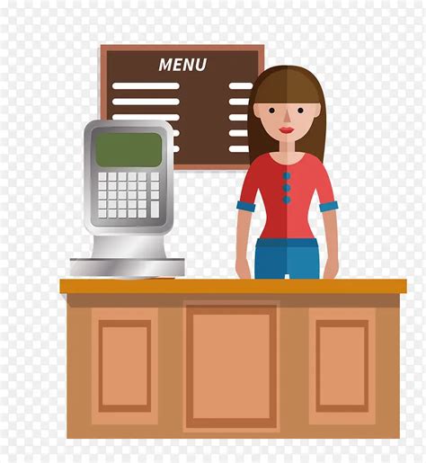 矢量卡通手绘收银员png图片素材下载图片编号qvmaxvln 免抠素材网