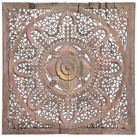 Carved Ceiling Panel With Flower Motifs At 1stdibs Carved Ceiling Panels