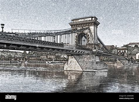 Szechenyi Chain Bridge Built From 1839 To 1849 At The Suggestion Of
