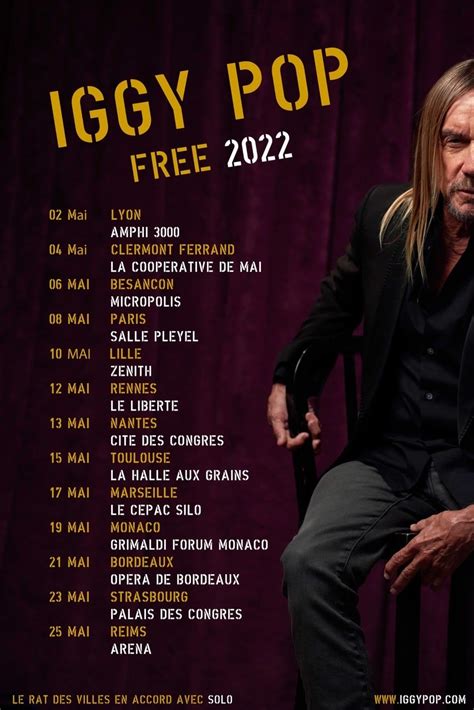Iggy Pop Free Tour 2022 Paris Move