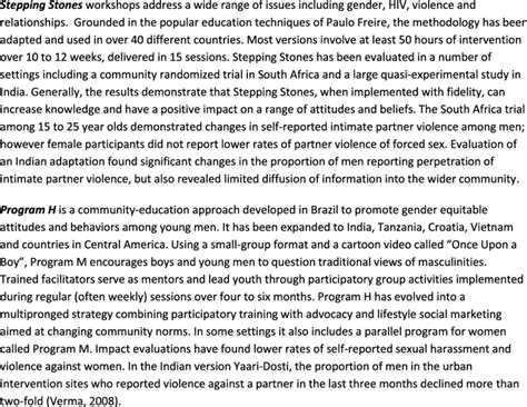 Effective Community Based Programs Download Scientific Diagram