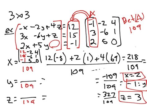 Cramers Rule Math Precalculus Matrices Showme