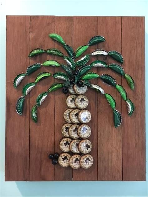 Bottle Cap Palm Tree Bottle Cap Crafts Beer Bottle Cap Crafts Diy Bottle Cap Crafts