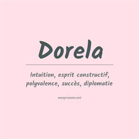 Signification Du Prénom Dorela