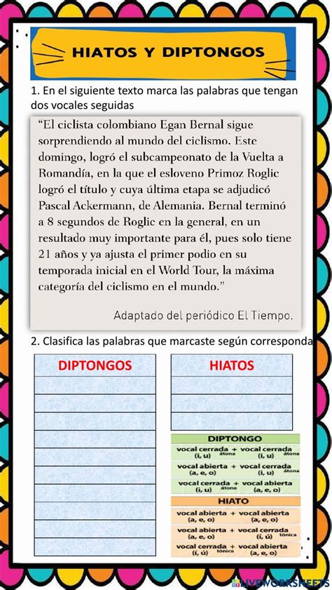 Aprende Sobre Hiato Y Diptongo
