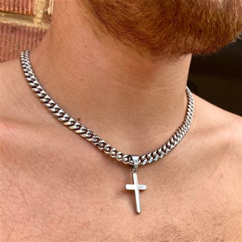 Mens Cross Necklace Chain At Ernest Prather Blog