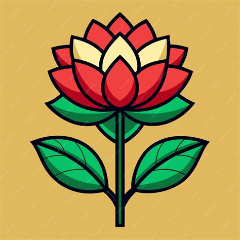 Premium Vector Simple Flower Outline