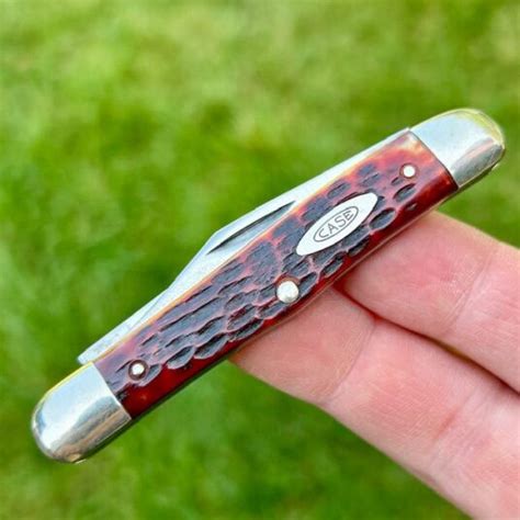 Case Xx Usa 1965 69 6208 Half Whittler Reddish Bone Old Pocket Knives