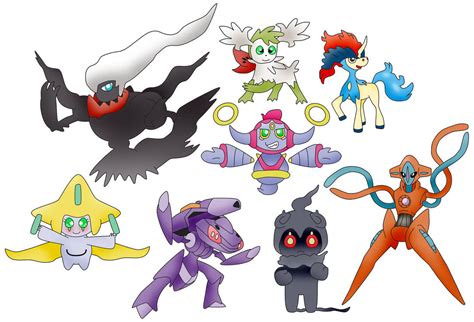 Mythical Pokemon 2 By Widwanwartortle On Deviantart