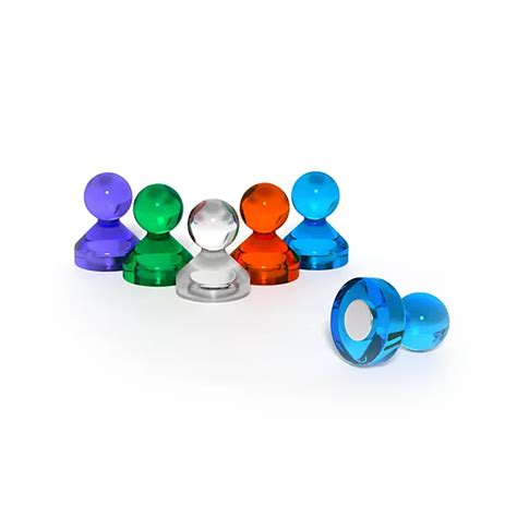 Magnet Store 15mm Coloured Acrylic Office Whiteboard Push Pin Magnets