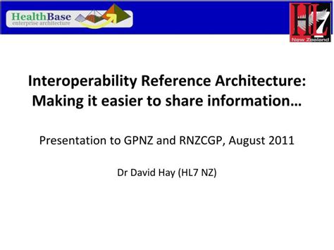 Ppt Interoperability Reference Architecture Making It Easier To