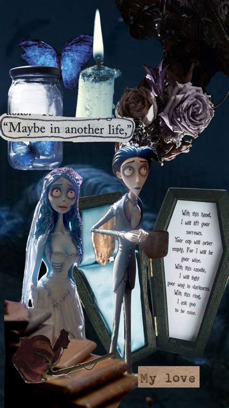 Dark Romance Aesthetic Collage Inspired By Corpse Bride