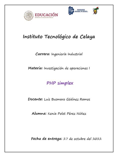 Php Simplex Pdf