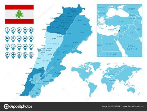 Mapa Detalhado Do Libano