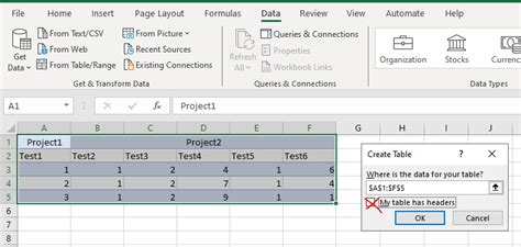 excel file with multiple row of column headers want to make it one
