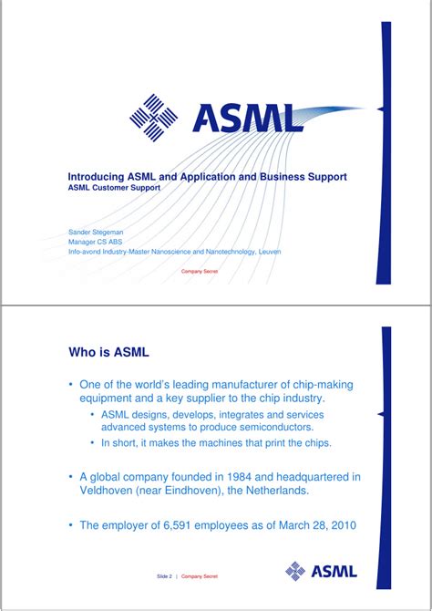 [pdf] Who Is Asml One Of The Worlds Leading Manufacturer Of Chip