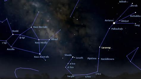 Larawag Epsilon Scorpii Star Type Facts Name Location Star Facts