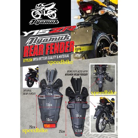 Y15 Y15zr Rear Fender Nyamuk Fit For Modifty Small Tyer Shopee Malaysia