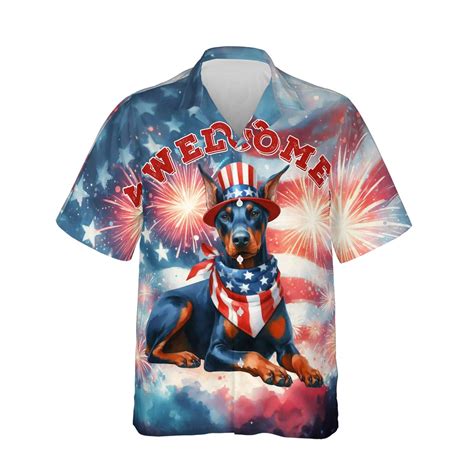 Doberman Pinscher Patriotic Welcome For 4th Of July Independence Day