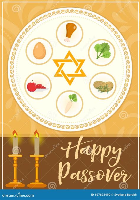 Passover Poster Invitation Flyer Greeting Card Pesach Template For Your Design With Egyptian