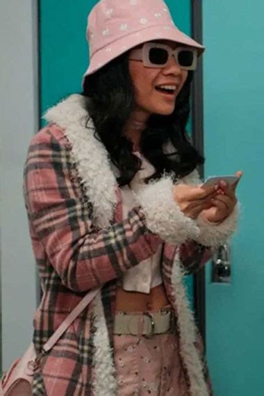 Fakes Jennifer Tong Rebecca Li Checked Pink Plaid Wool Blazer