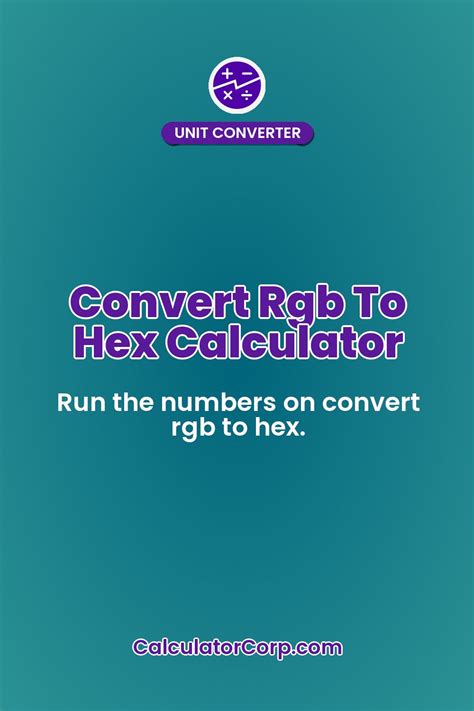 How To Convert Rgb To Hex Calculator