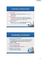 Understanding Cardinality and Relationships in Database Design | Course Hero