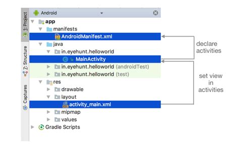 Android Activity with "Hello World" Example in Kotlin - EyeHunts