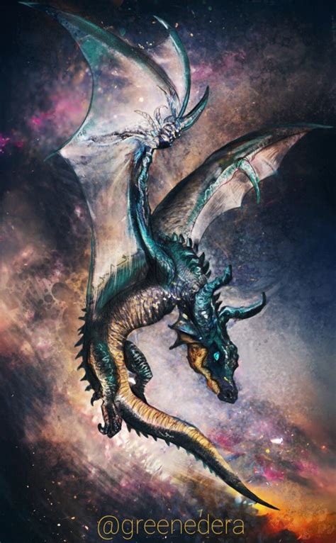 Nebula Dragon Greenedera Art
