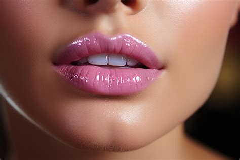 Premium Ai Image Permanent Lip Makeup With Selective Focus On Background