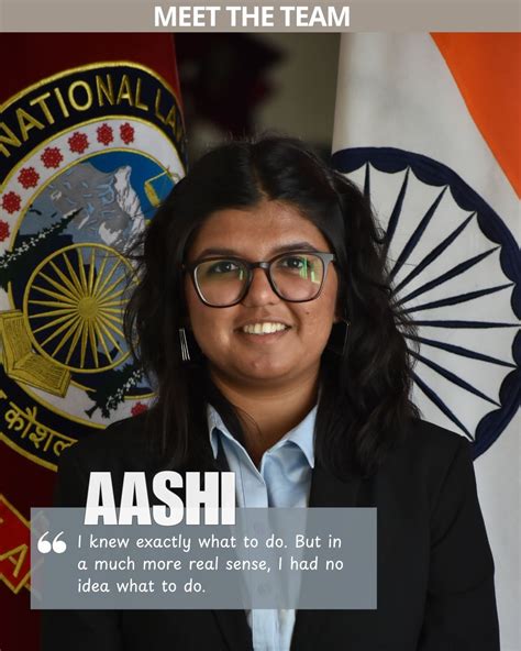 Meet The Team Aashi Introducing Aashi The Spirited Third Semester