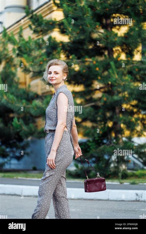 Old Woman Walking Side View